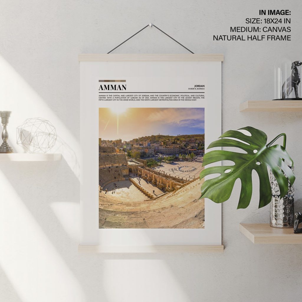 Amman, Jordan pantone poster - Wall Art - 10+ Sizes, 50+ Frames, Museum ...
