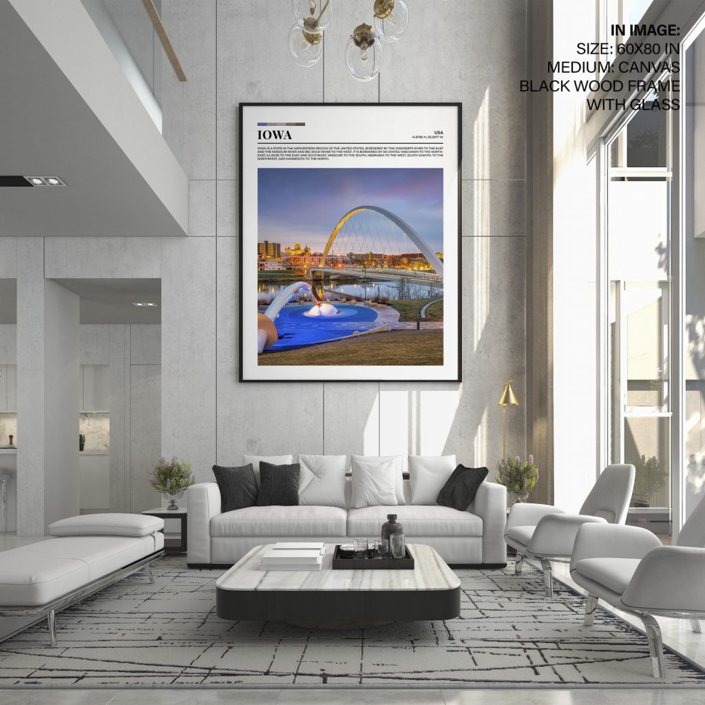 Iowa, USA pantone poster - BestOfBharat