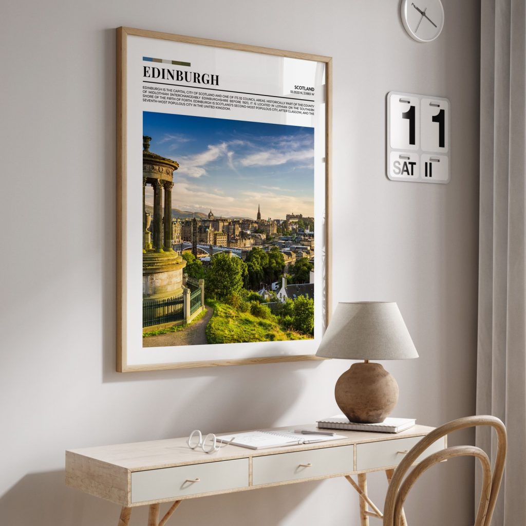 Edinburgh, Scotland pantone poster - BestOfBharat