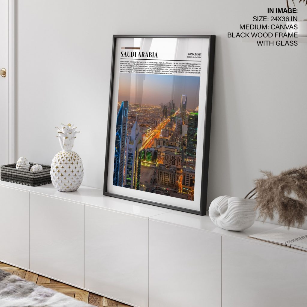 Saudi Arabia, Middle East pantone poster - BestOfBharat