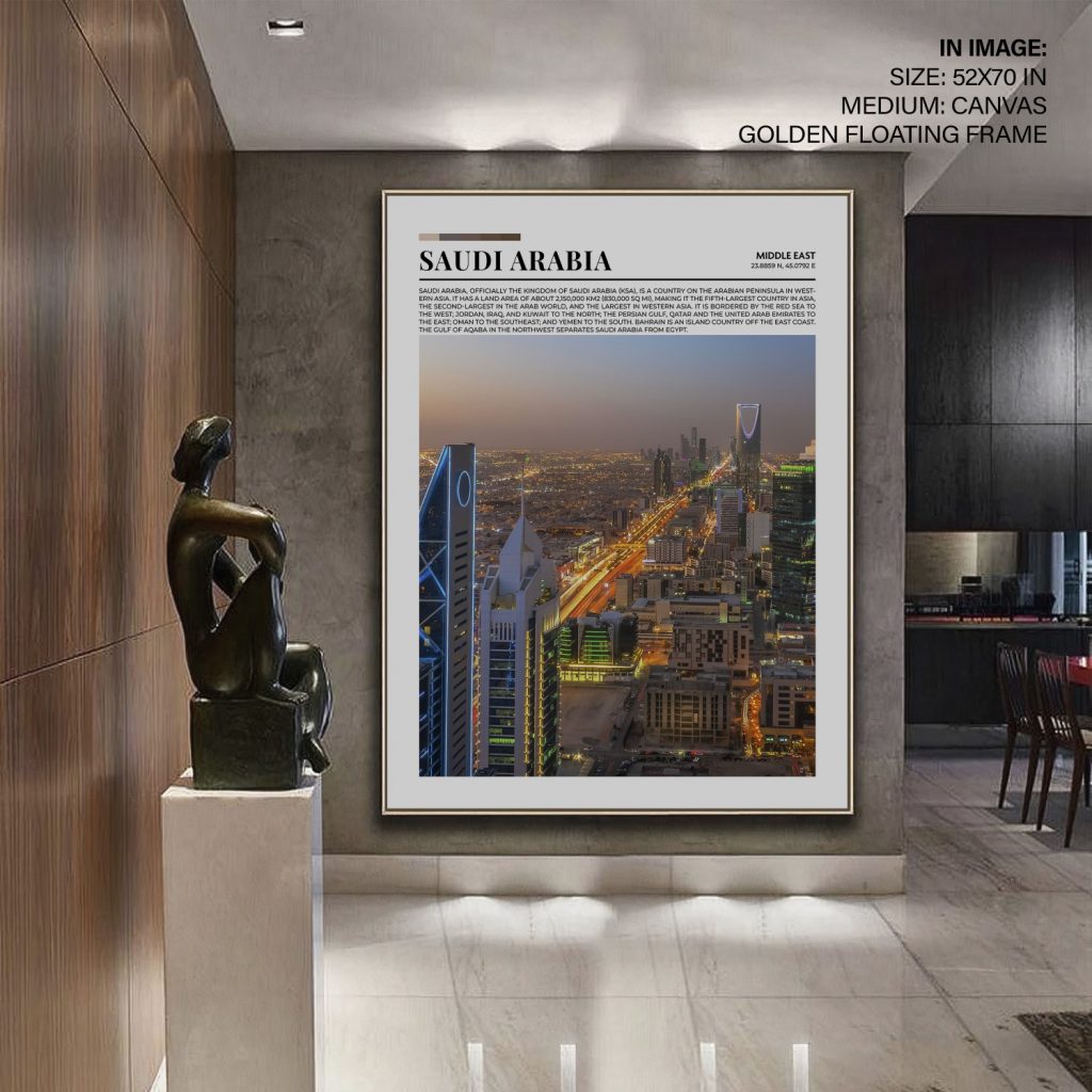 Saudi Arabia, Middle East pantone poster - BestOfBharat