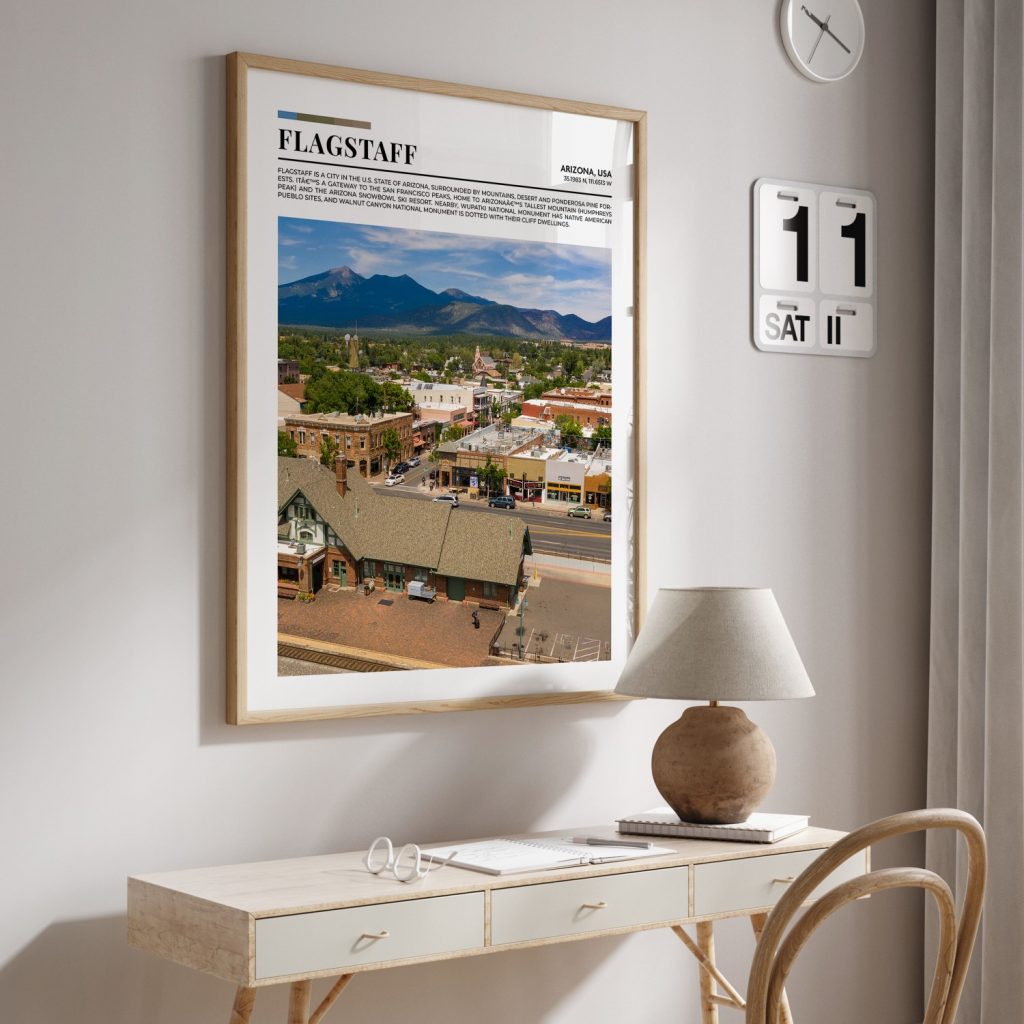Flagstaff, Arizona, USA pantone poster - BestOfBharat