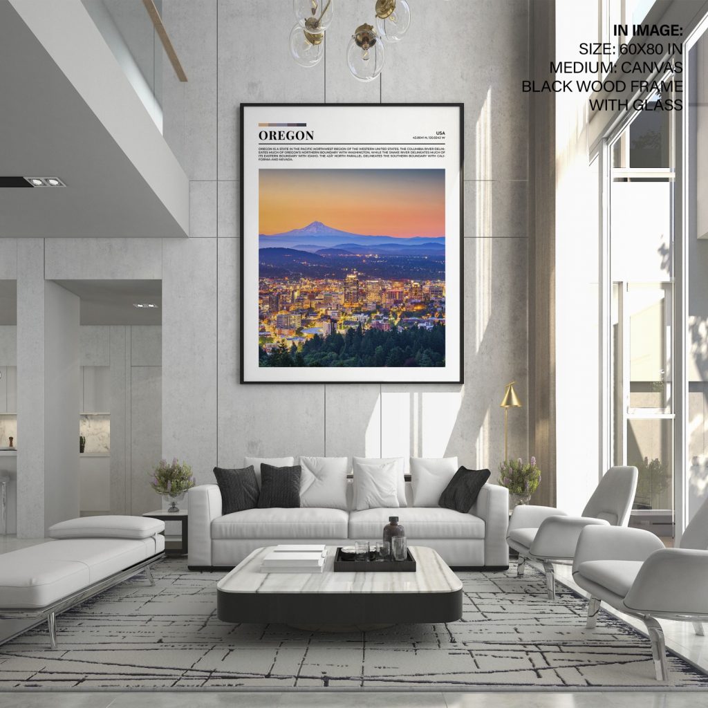 Oregon, USA pantone poster - BestOfBharat