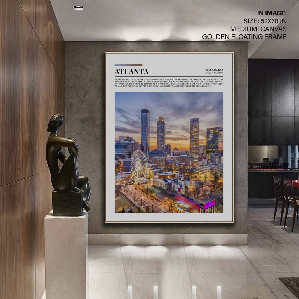Atlanta, Georgia, USA pantone poster - Wall Art - 10+ Sizes, 50+ Frames ...