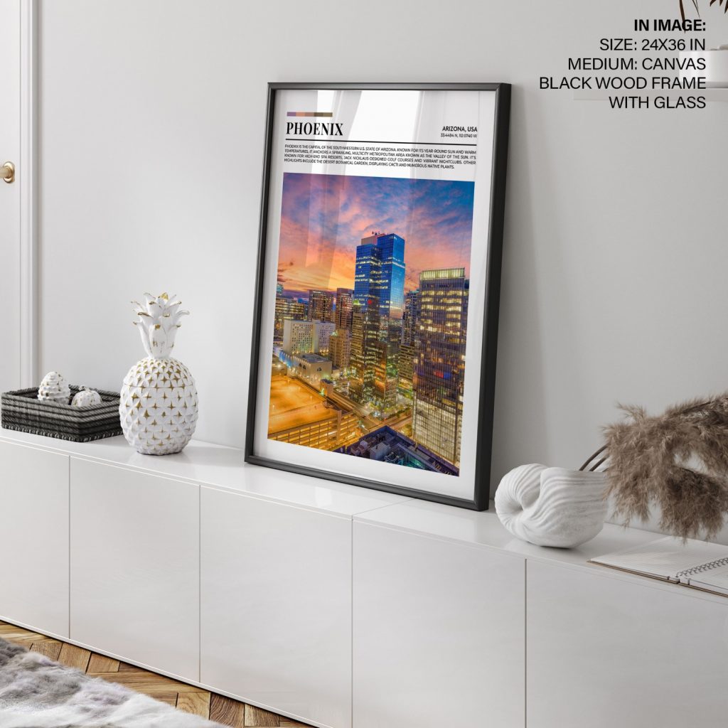 Phoenix, Arizona, USA pantone poster - BestOfBharat