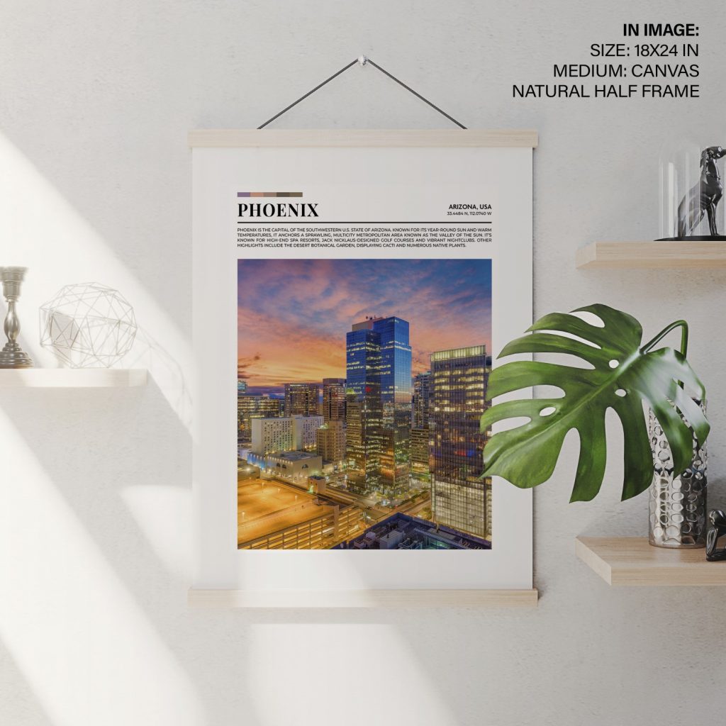 Phoenix, Arizona, USA pantone poster - BestOfBharat