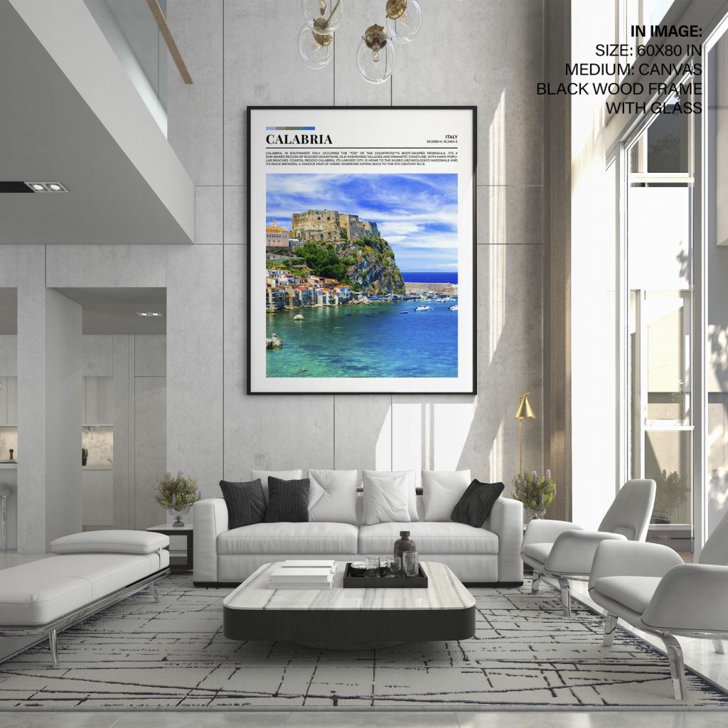 Calabria, Italy pantone poster - BestOfBharat