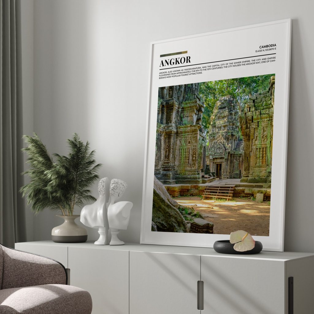 Angkor, Cambodia pantone poster - Wall Art - 10+ Sizes, 50+ Frames ...
