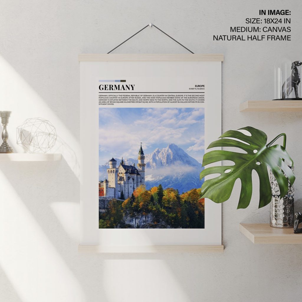 Germany, Europe pantone poster - BestOfBharat