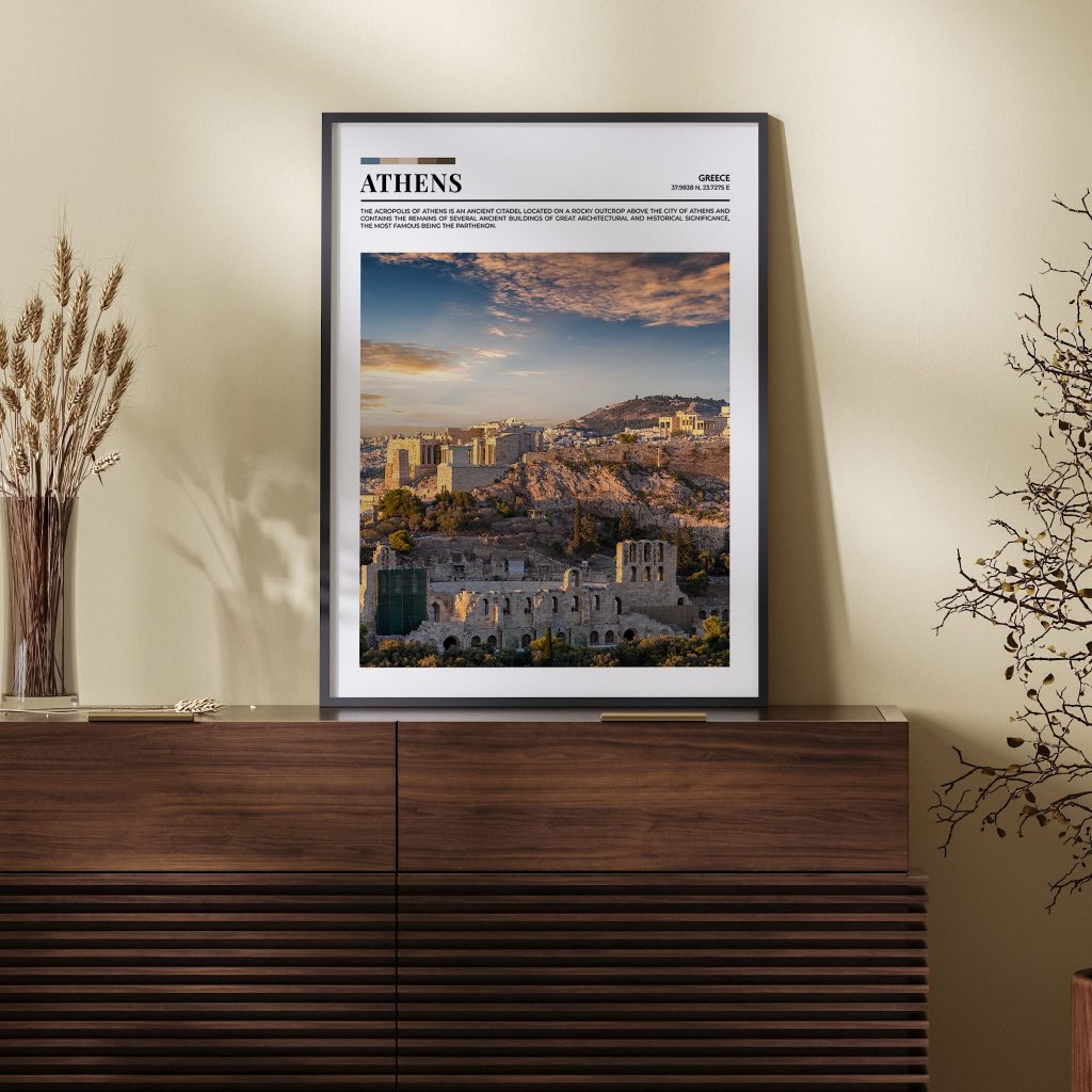 Athens, Greece pantone poster - Wall Art - 10+ Sizes, 50+ Frames ...