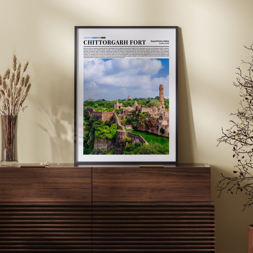 Chittorgarh Fort, India pantone poster - BestOfBharat