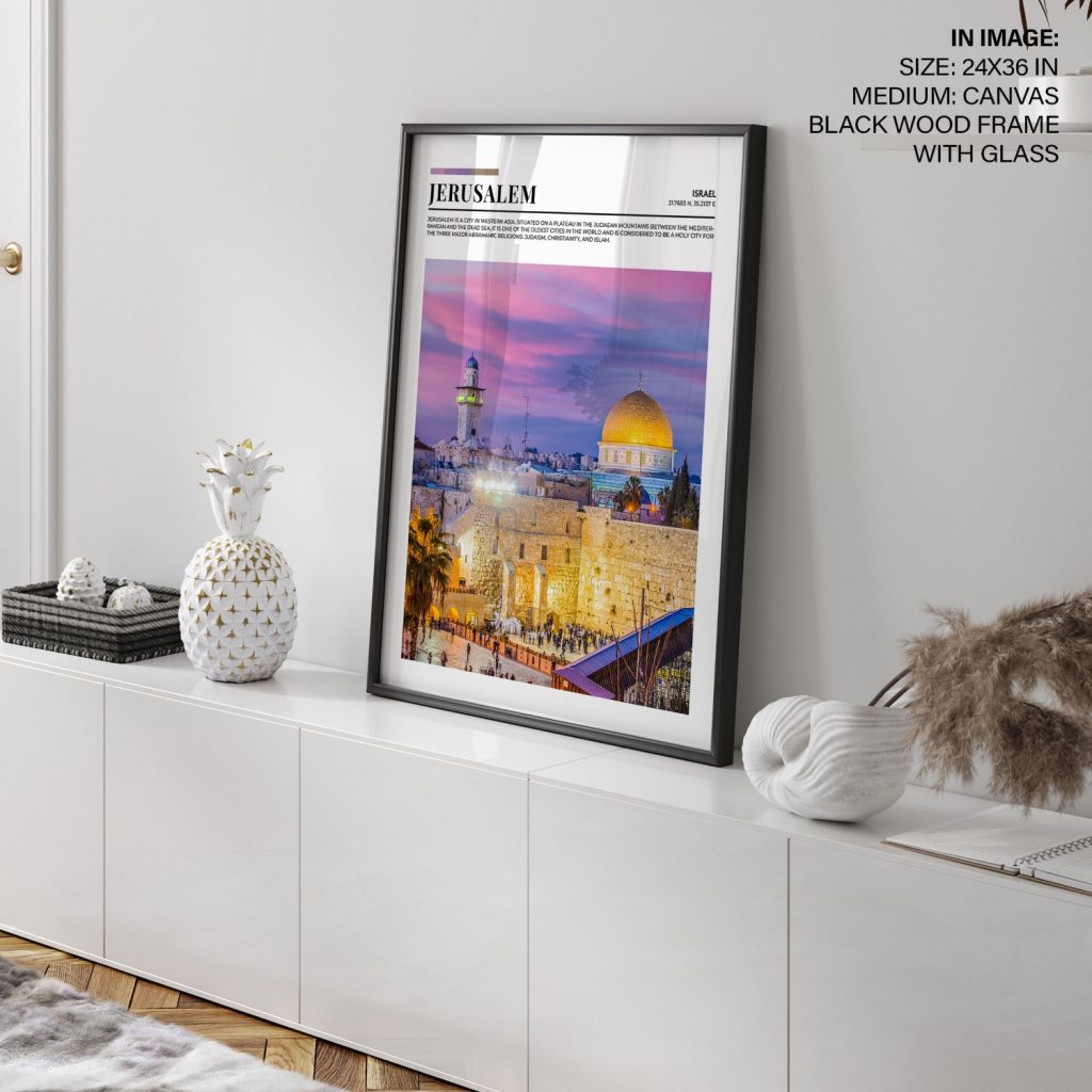 Jerusalem, Israel pantone poster - BestOfBharat