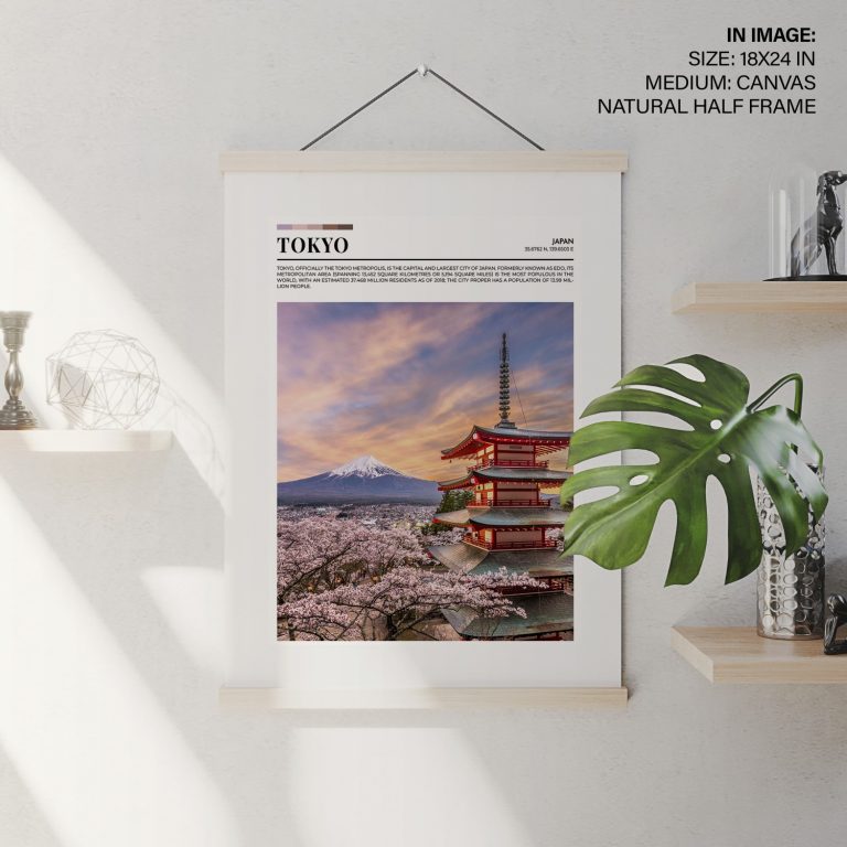 Tokyo, Japan pantone poster - BestOfBharat