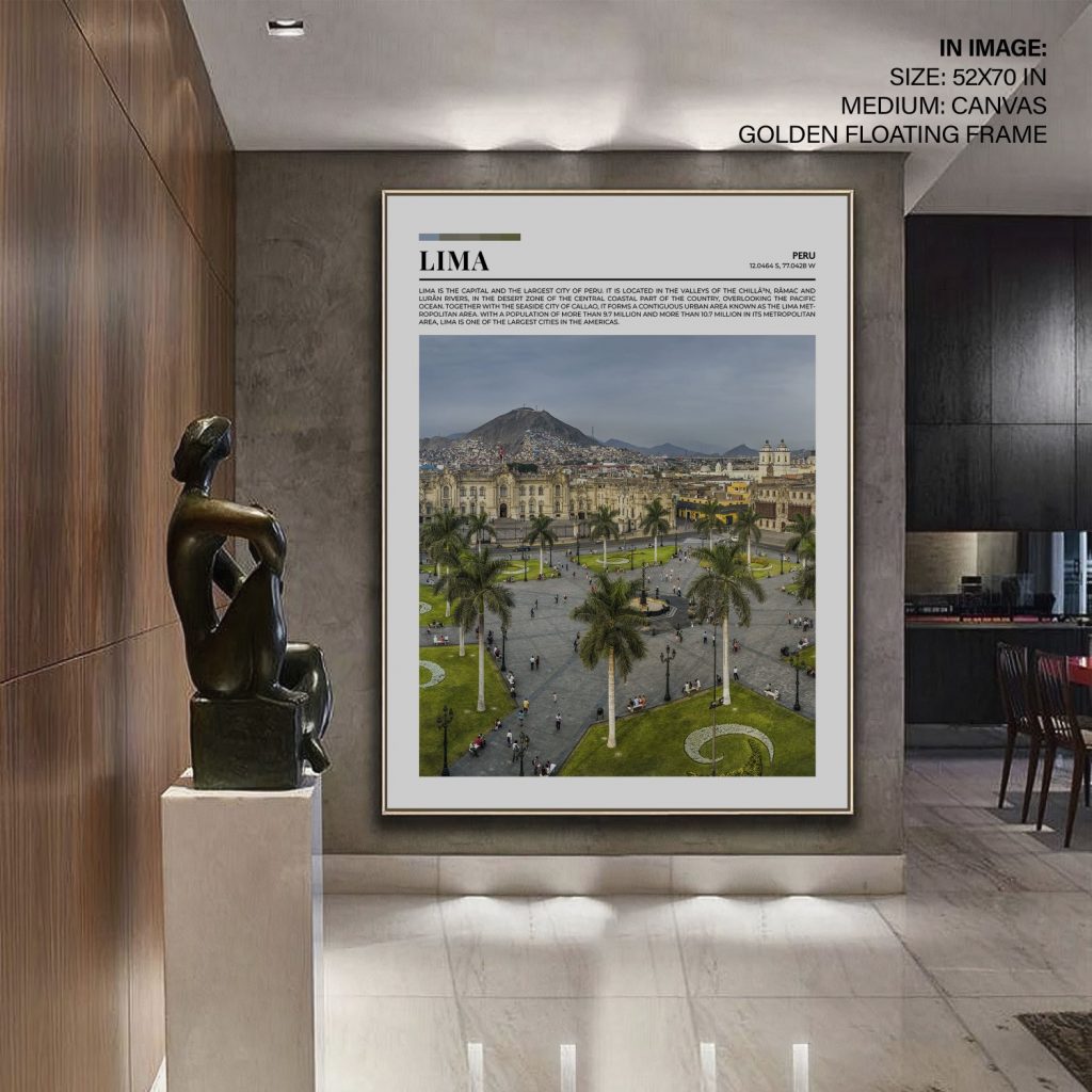 Lima, Peru pantone poster - BestOfBharat