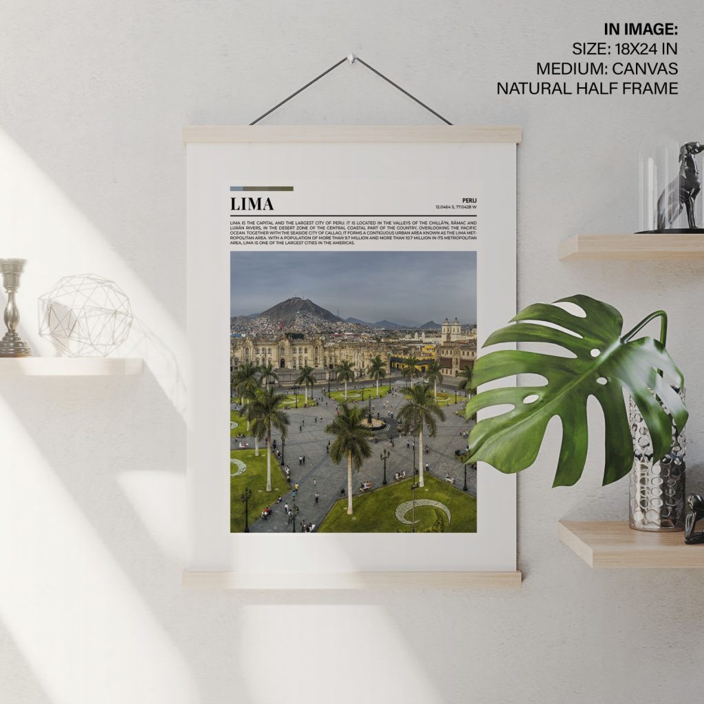Lima, Peru pantone poster - BestOfBharat