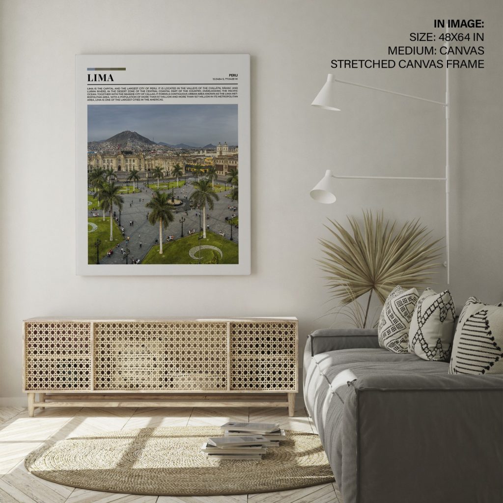 Lima, Peru pantone poster - BestOfBharat