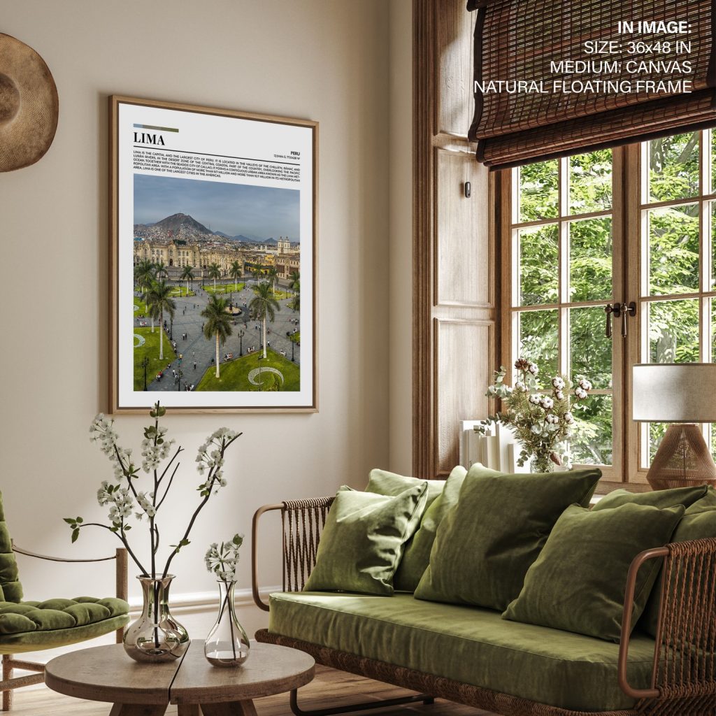 Lima, Peru pantone poster - BestOfBharat