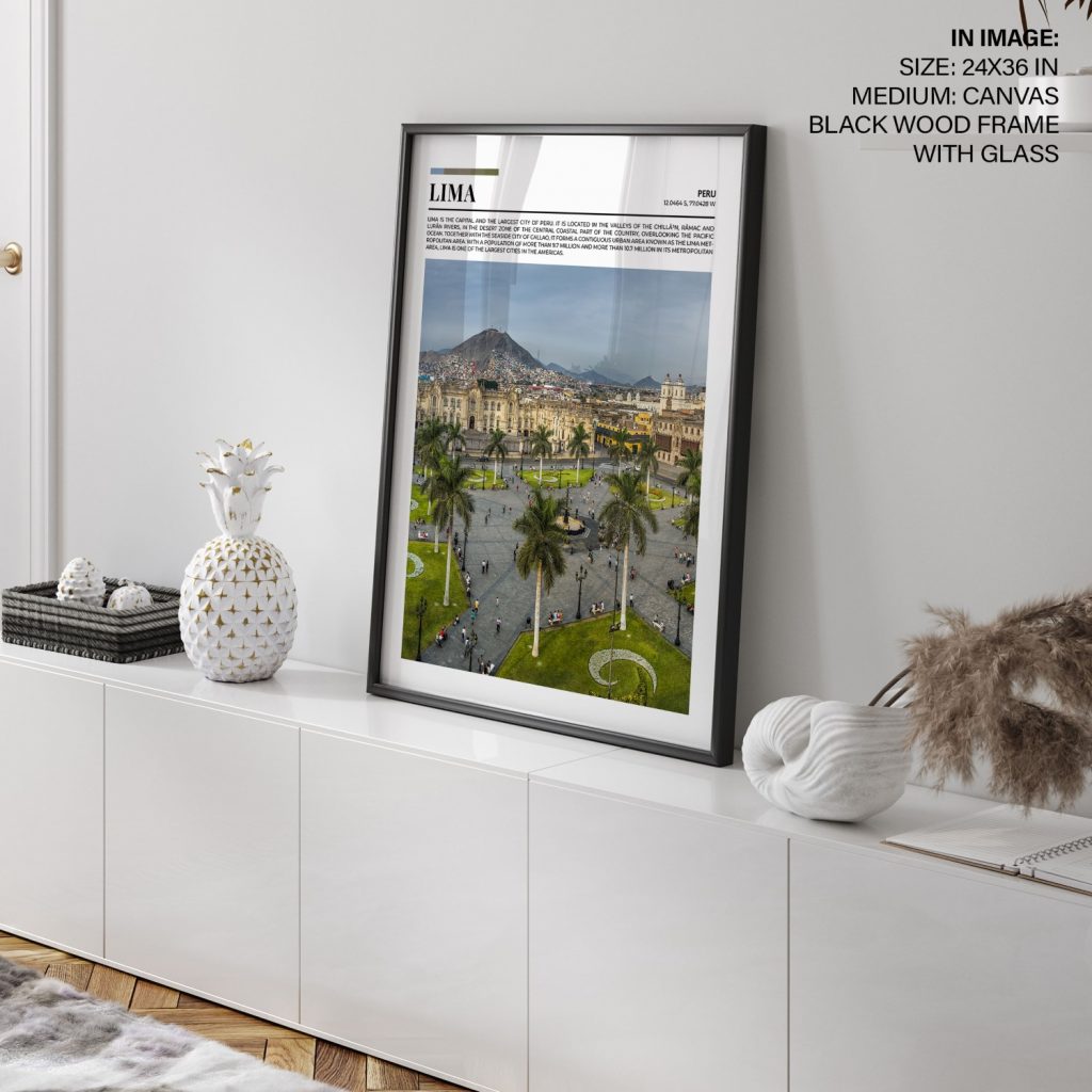 Lima, Peru pantone poster - BestOfBharat