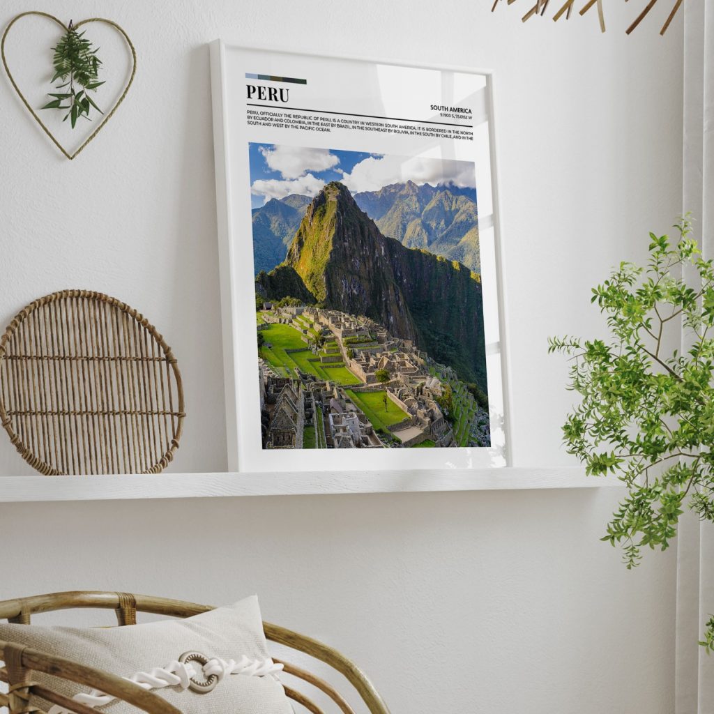 Peru, South America pantone poster - BestOfBharat