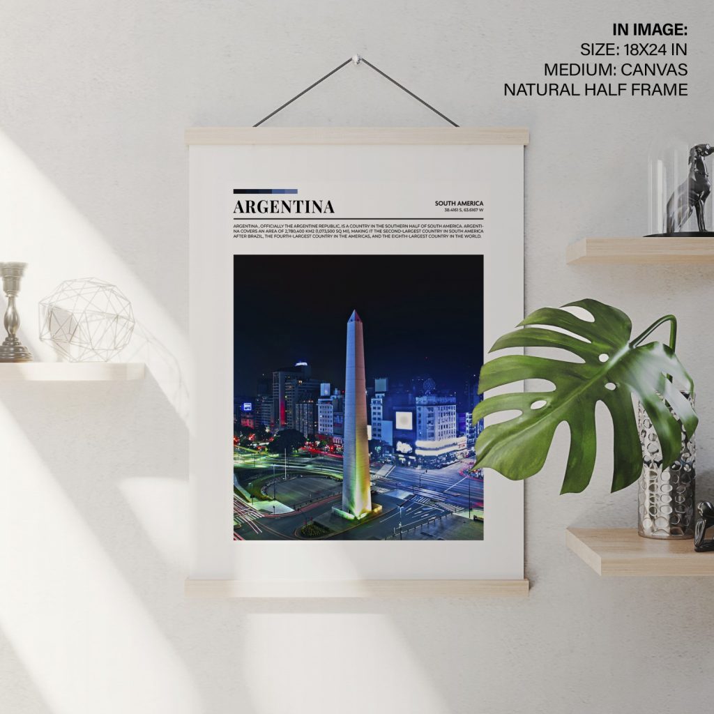 Argentina, South America pantone poster - Wall Art - 10+ Sizes, 50 ...