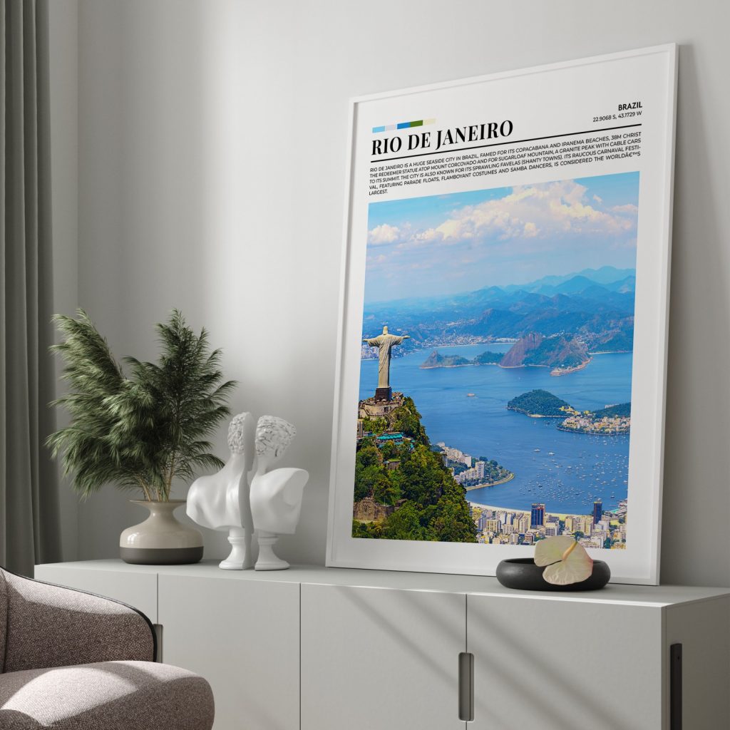 Rio De Janeiro, Brazil pantone poster - BestOfBharat