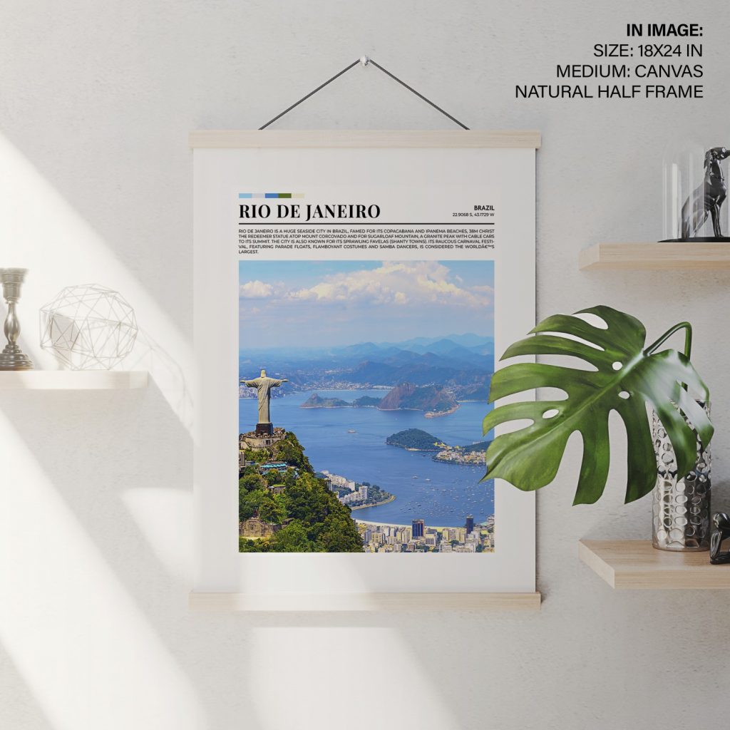 Rio De Janeiro, Brazil pantone poster - BestOfBharat