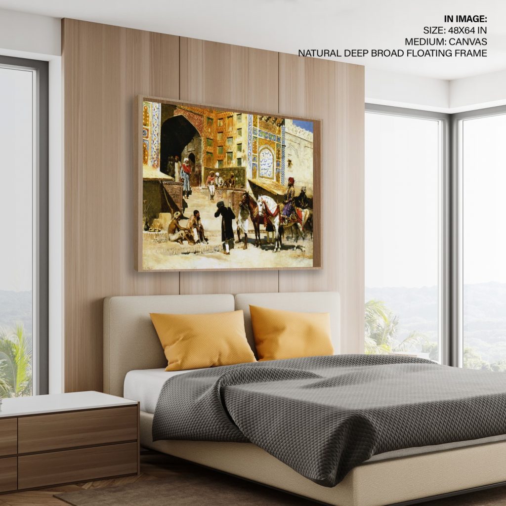 Steps of the Mosque Vazirkham, Lahore by Edwin Lord Weeks - BestOfBharat