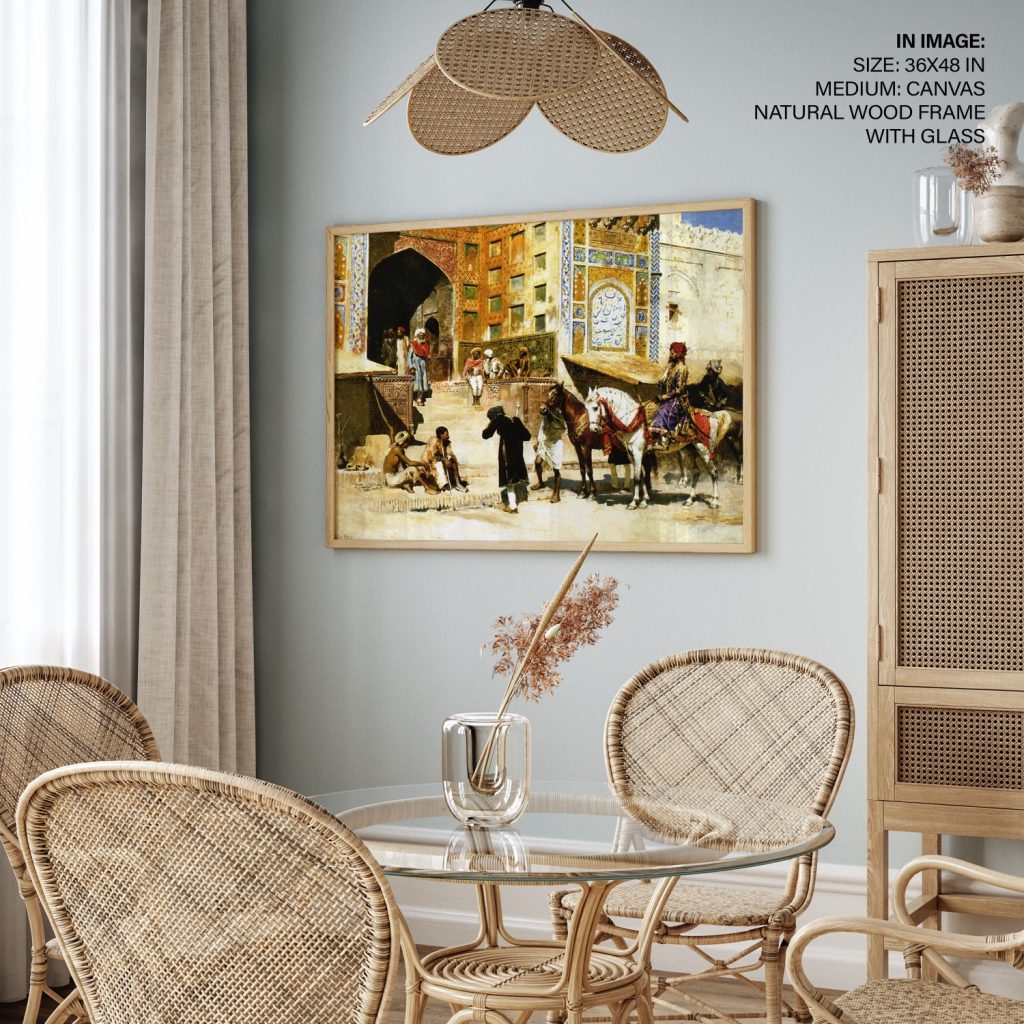 Steps of the Mosque Vazirkham, Lahore by Edwin Lord Weeks - BestOfBharat