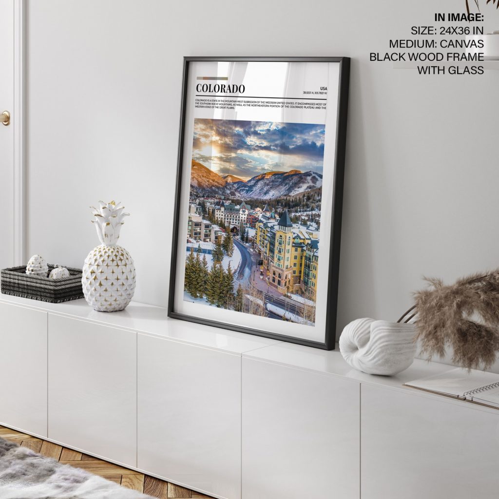 Colorado, USA pantone poster - BestOfBharat