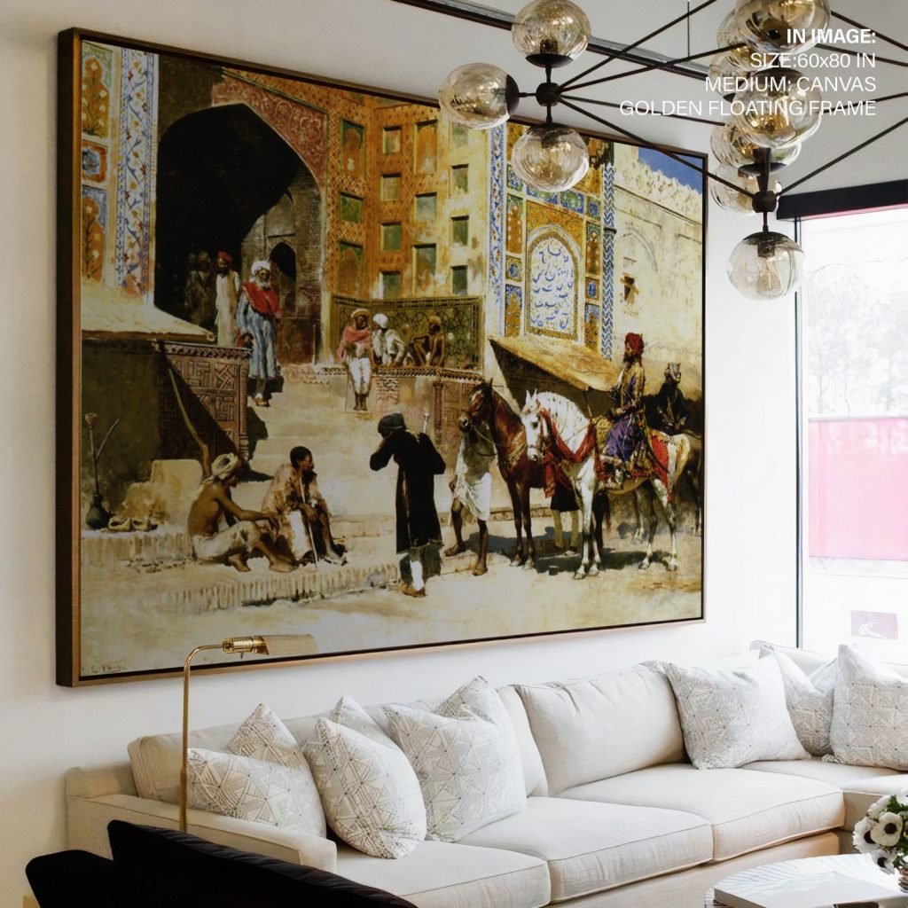 Steps of the Mosque Vazirkham, Lahore by Edwin Lord Weeks - BestOfBharat