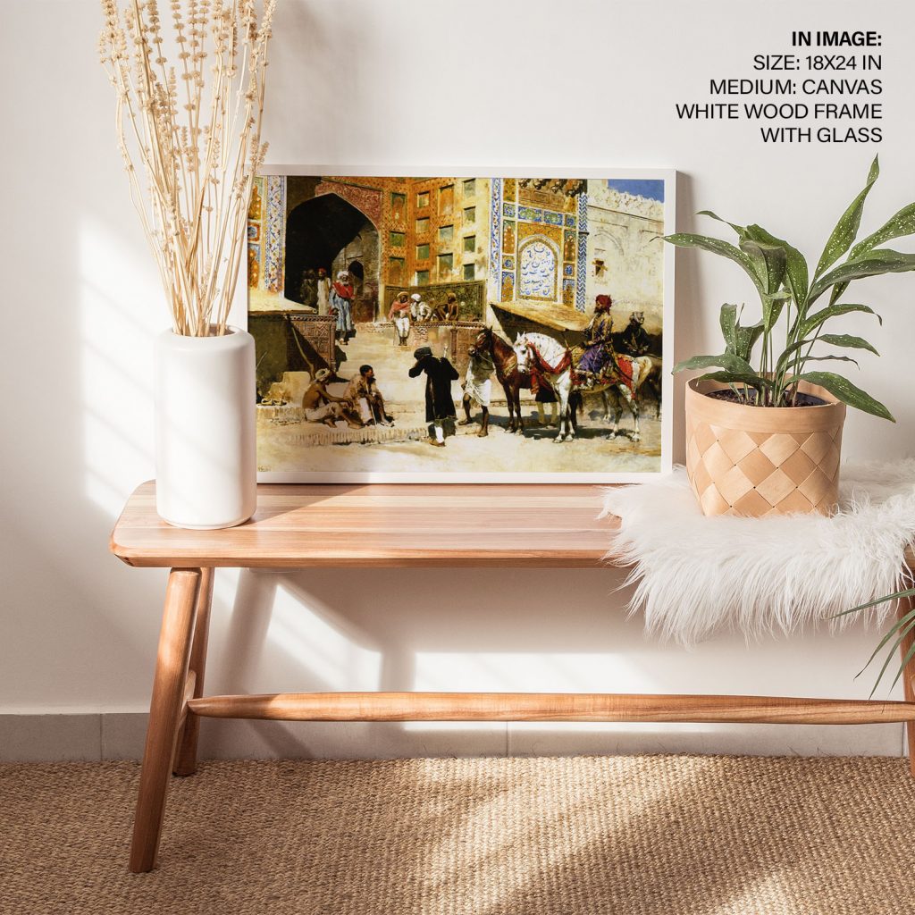 Steps of the Mosque Vazirkham, Lahore by Edwin Lord Weeks - BestOfBharat