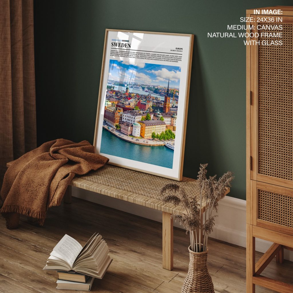 Sweden, Europe pantone poster - BestOfBharat