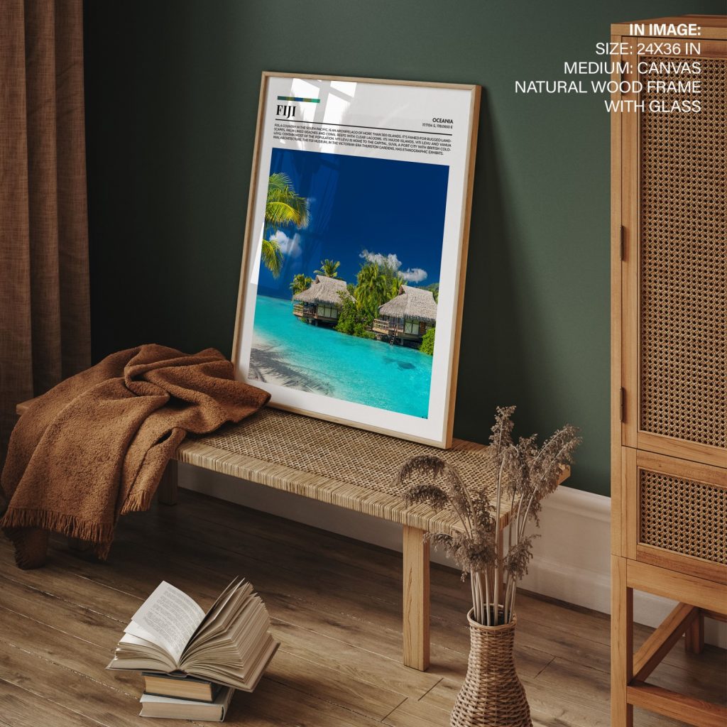 Fiji, Oceania pantone poster - BestOfBharat