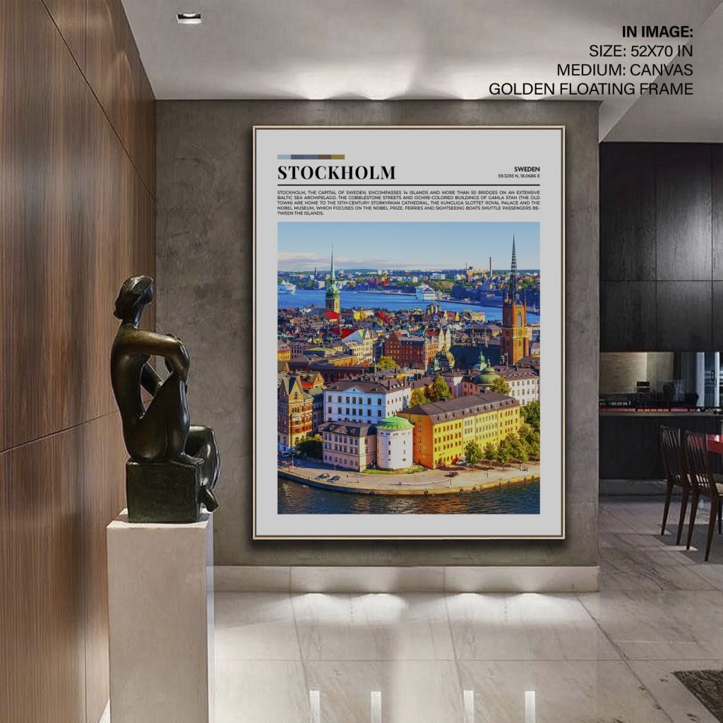 Stockholm, Sweden pantone poster - BestOfBharat