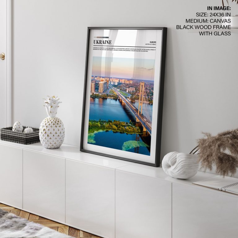 Ukraine, Europe pantone poster - BestOfBharat