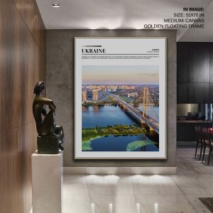 Ukraine, Europe pantone poster - BestOfBharat