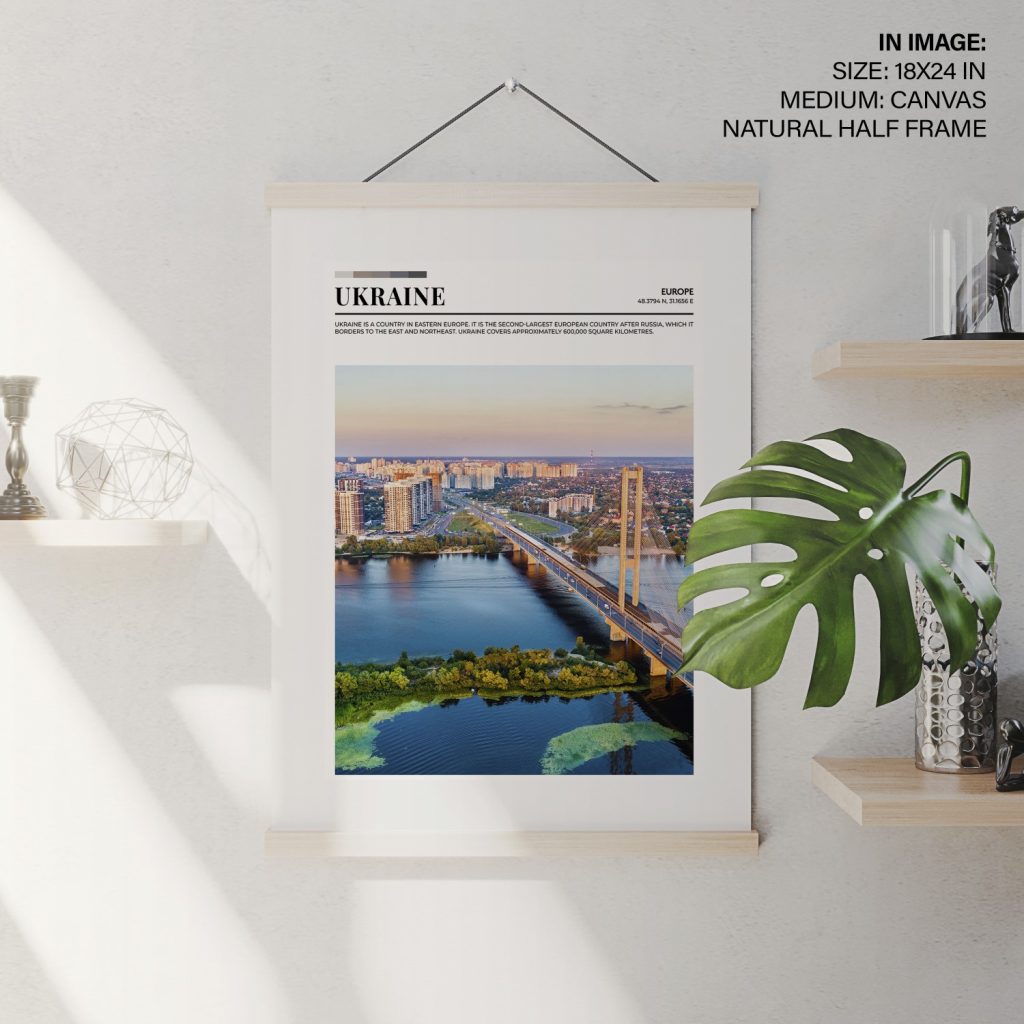 Ukraine, Europe pantone poster - BestOfBharat