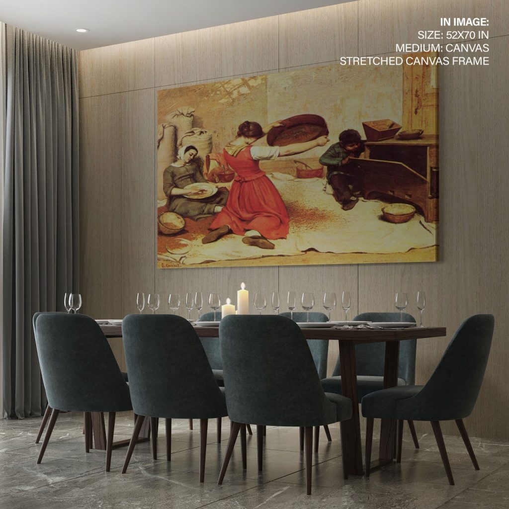 The winnowers by Gustave Courbet (1854) - Wall Art, Hanging Wall Decor ...