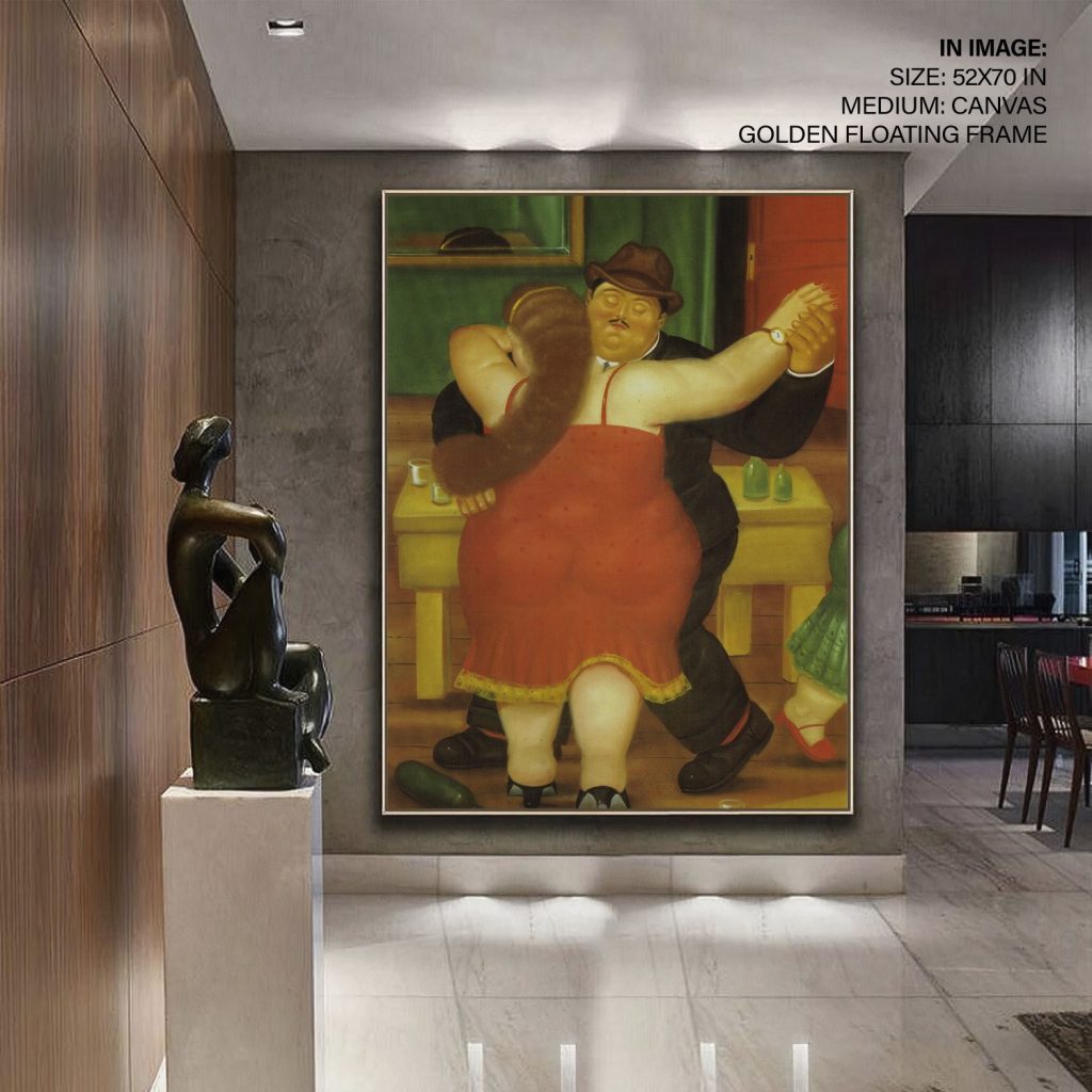 Couple Dancing by Fernando Botero (1982) - BestOfBharat