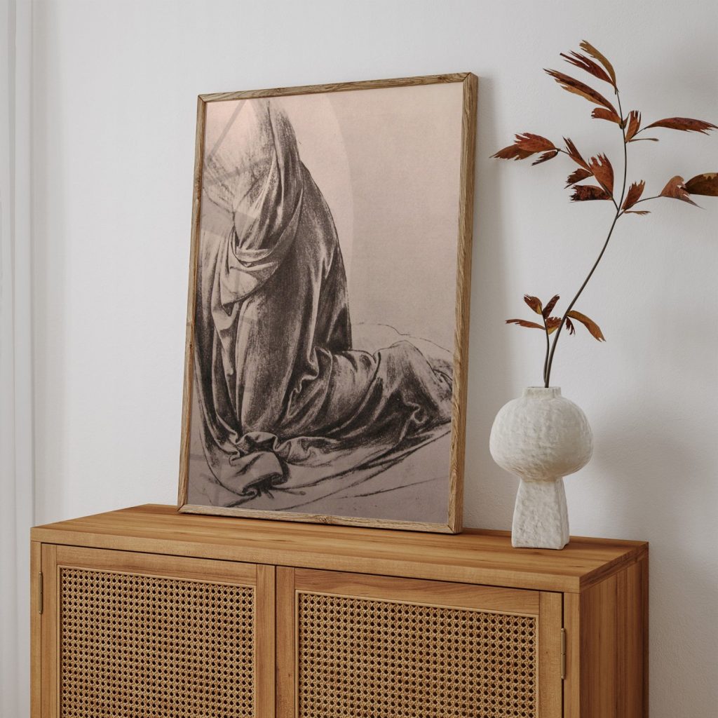 Drawing of drapery by Leonardo da Vinci (1500) - BestOfBharat