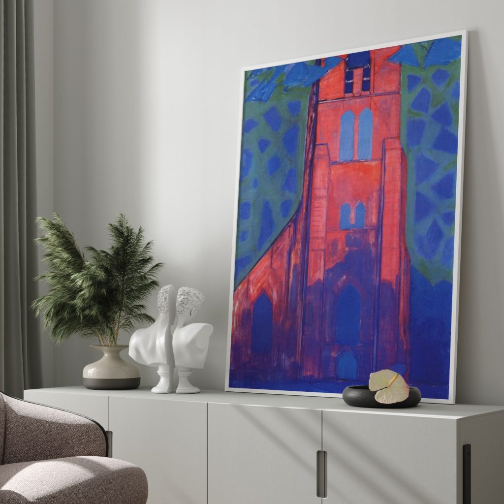 Church tower at Domburg by Piet Mondrian (1911) - BestOfBharat