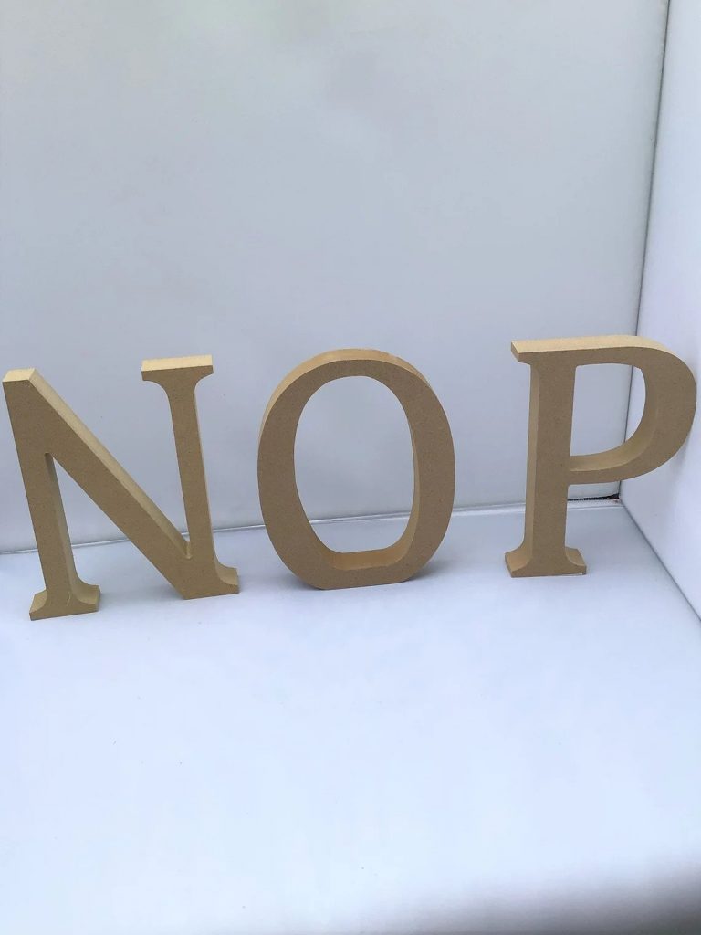 Custom 3D Wood Lettering Wall Sculpture - BestOfBharat