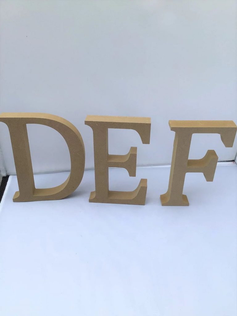 Custom 3D Wood Lettering Wall Sculpture - BestOfBharat