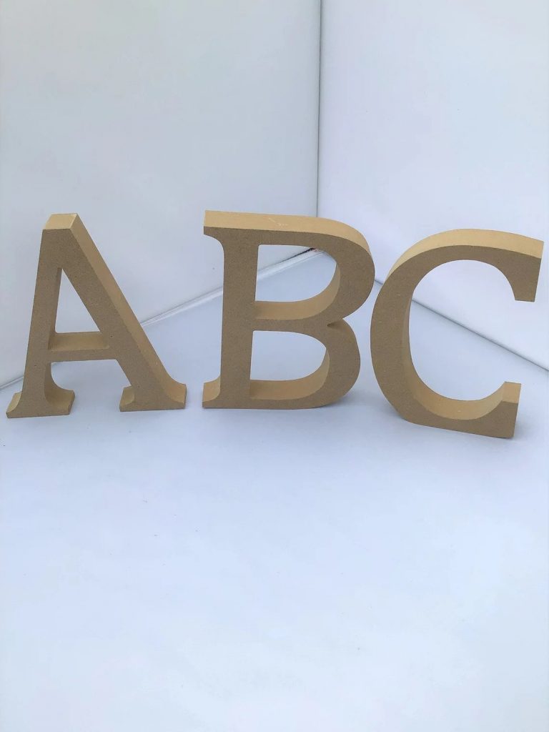 Custom 3D Wood Lettering Wall Sculpture - BestOfBharat