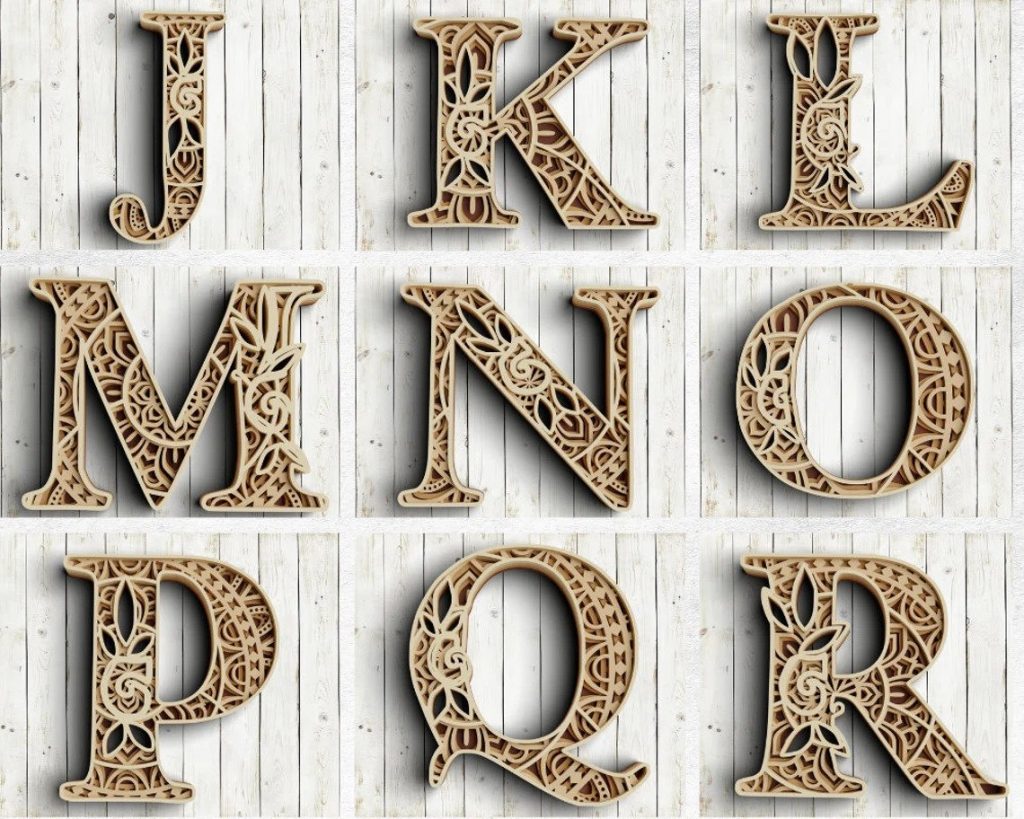 Custom 3D Wood Layered Lettering Wall Sculpture - BestOfBharat