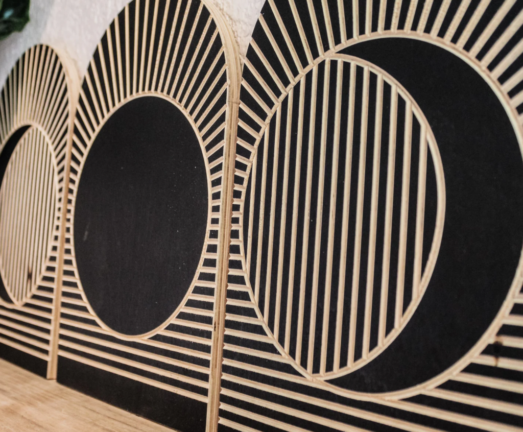 CARVED Set of 3 Eclipse Arches. Wall Hanging Moon Phase Wall Hanging ...