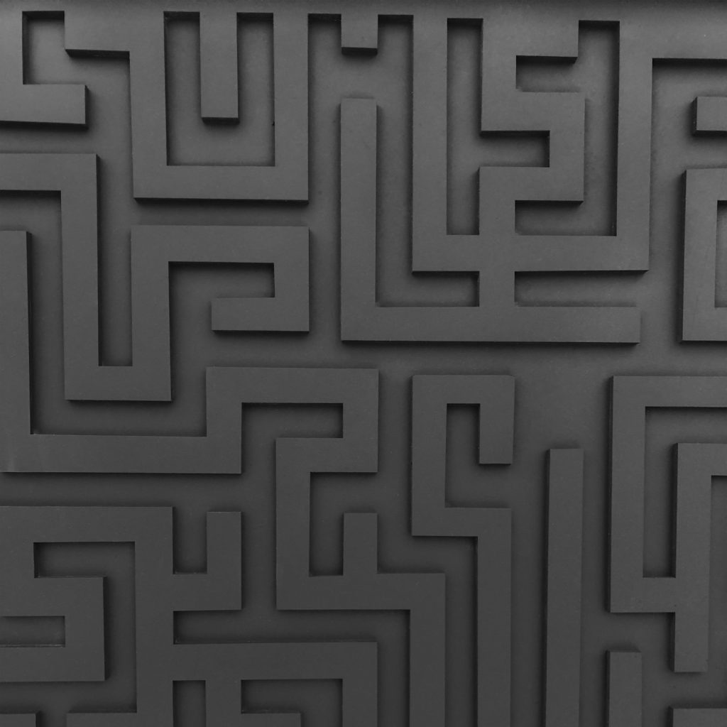 Geometric Wood Maze Wall Art for Bedroom Decor - Long Maze Design in ...