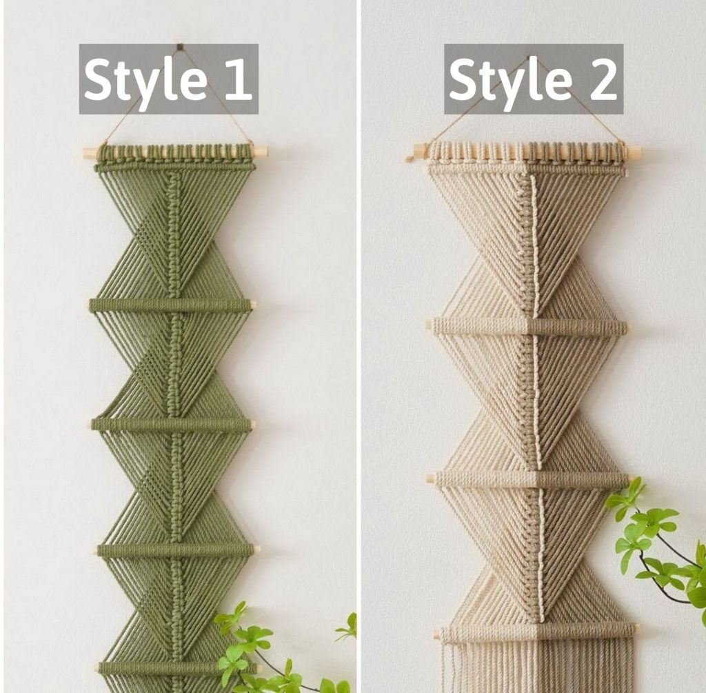 Geometric Minimalist Macrame Wall Hanging - BestOfBharat