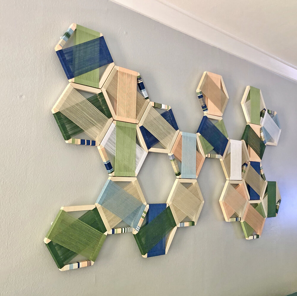 Hexagon Mesh Macrame Wall Hanging - BestOfBharat
