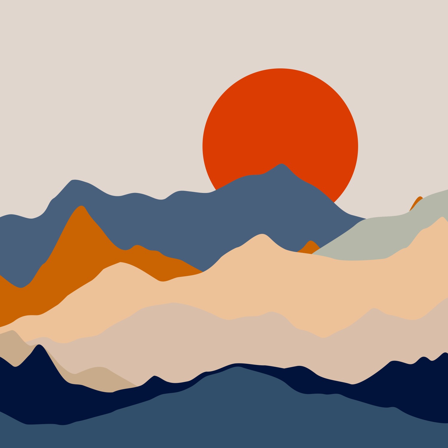 Twilight mount - Wall Murals, Wall Paper Decor, Home Decor - BestOfBharat